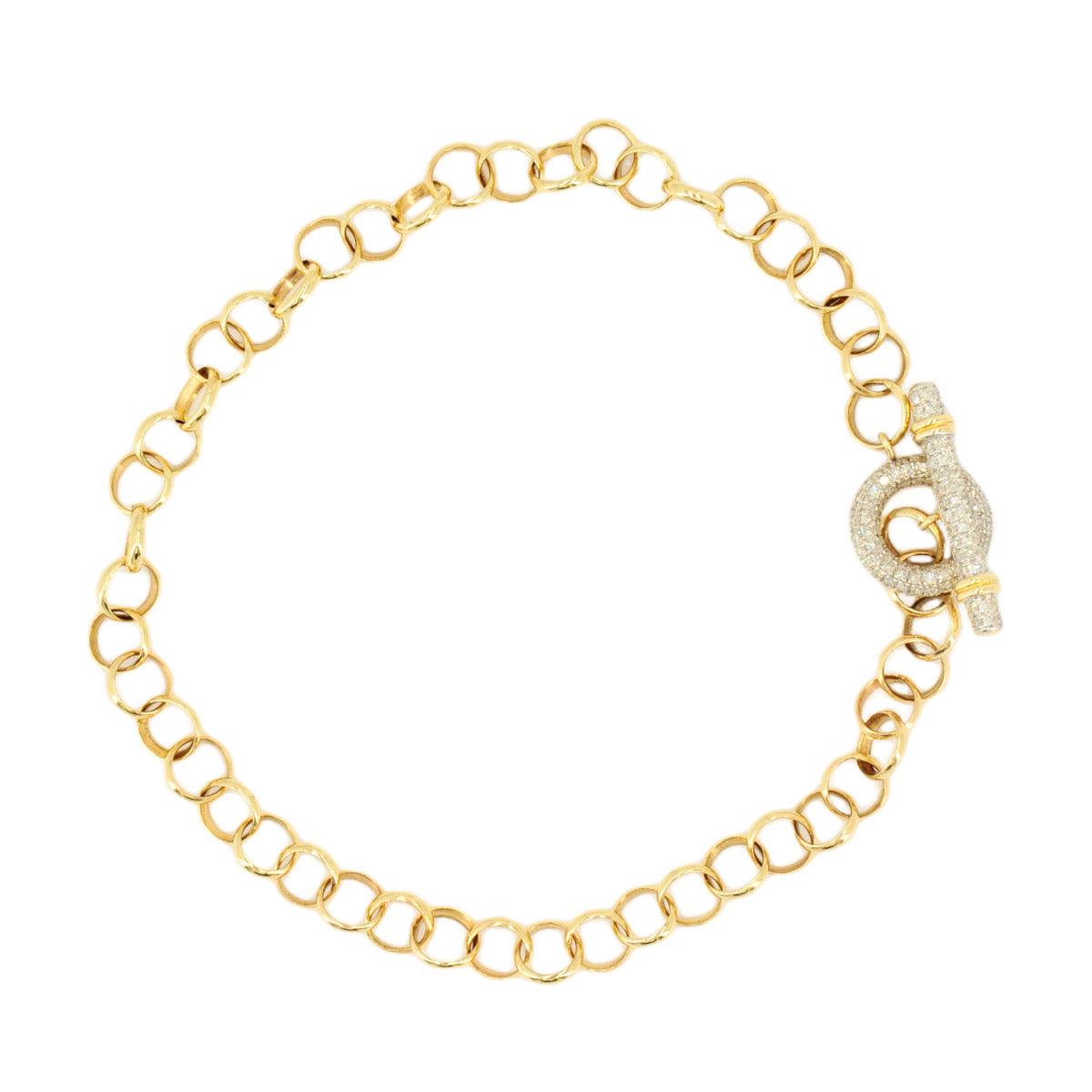 10k Gold 0.45ctw Diamond Charm Bracelet 7.5". Bracelet Only. Charms So – Johnny Dang & Co