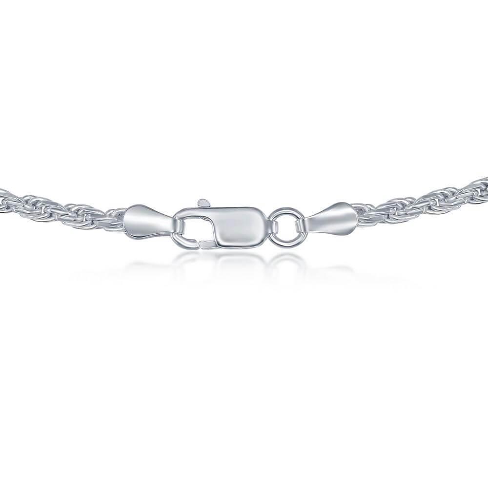 Sterling Silver 3.3mm Rope Chain - Silver Plated – Johnny Dang & Co
