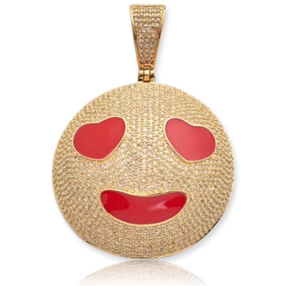 10KY 2.25CTW DIAMOND SMILEY FACE EMOJI WITH HEART – Johnny Dang & Co