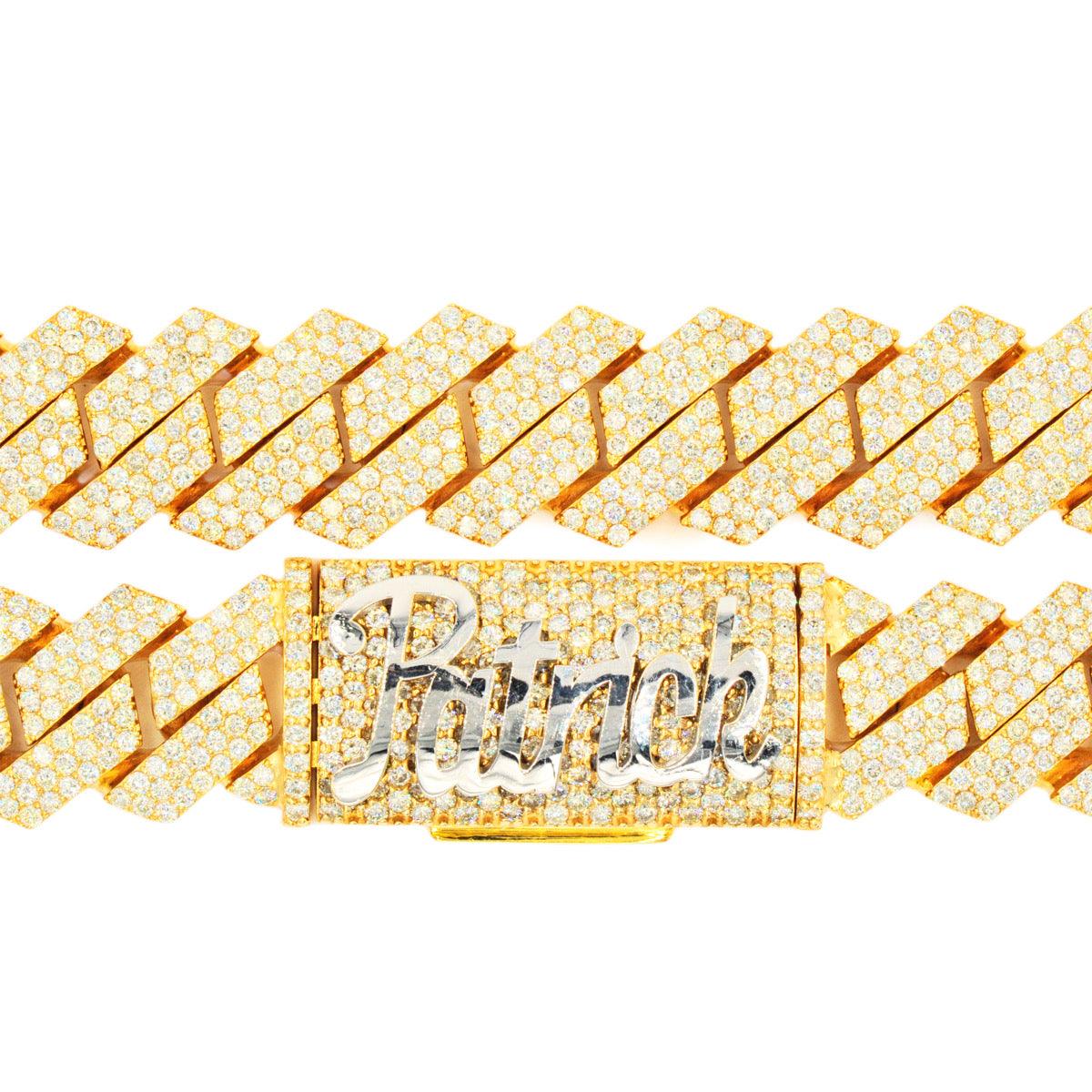 Custom 14k Gold 124.58ctw Diamond Cuban Chain. 33” Length – Johnny Dang ...